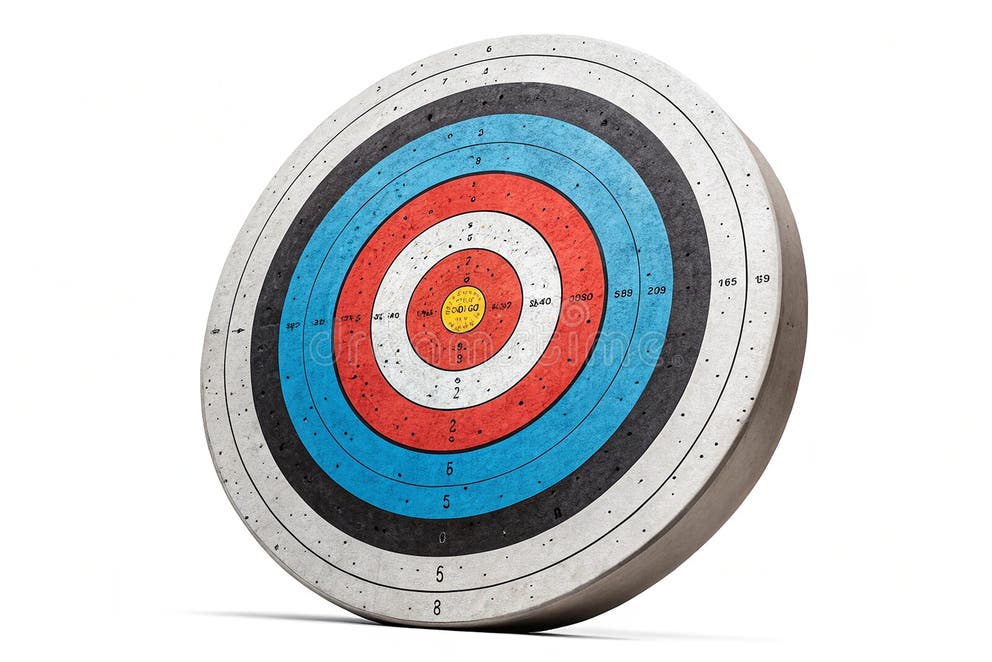Illustration of the Target, Isolated on the White Stock Image - Image ...