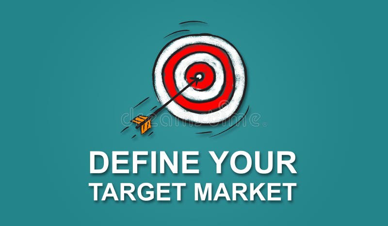 Concept of target market stock illustration. Illustration of targeting ...