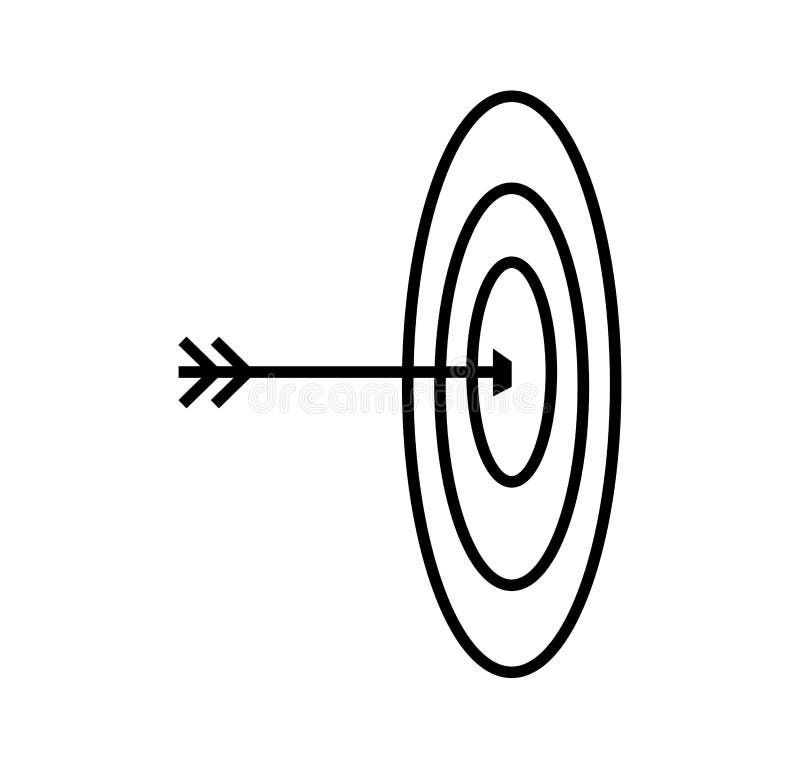 A simple target icon stock vector. Illustration of sport - 107254377