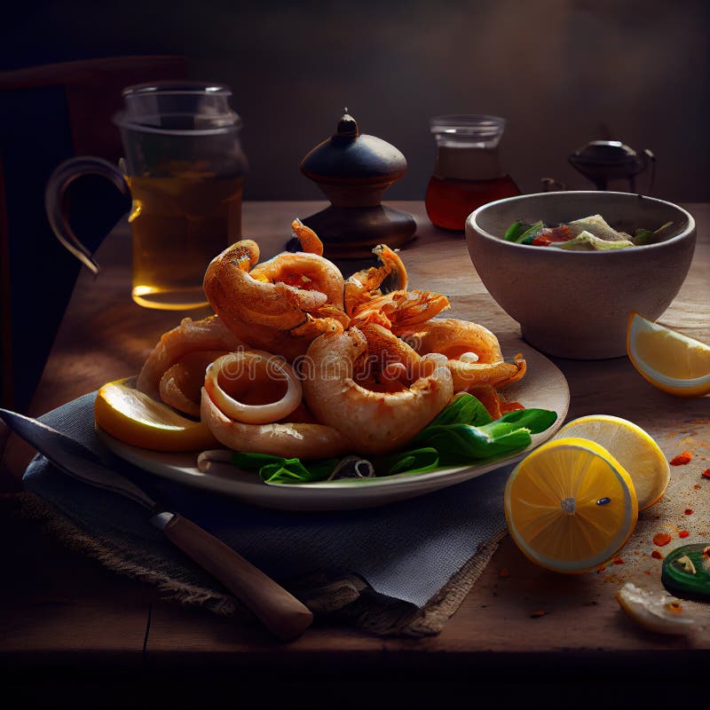 Illustration of the Tasty Dinner Stock Illustration - Illustration of ...