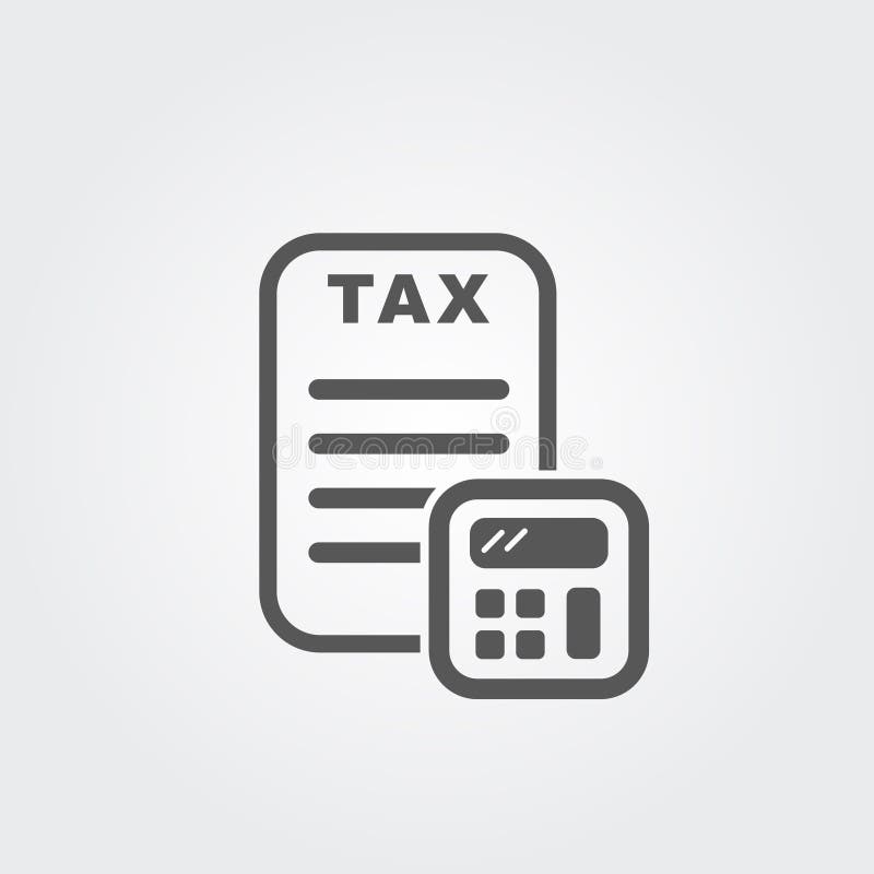 Illustration of Tax Form Icon on White Background Stock Vector ...