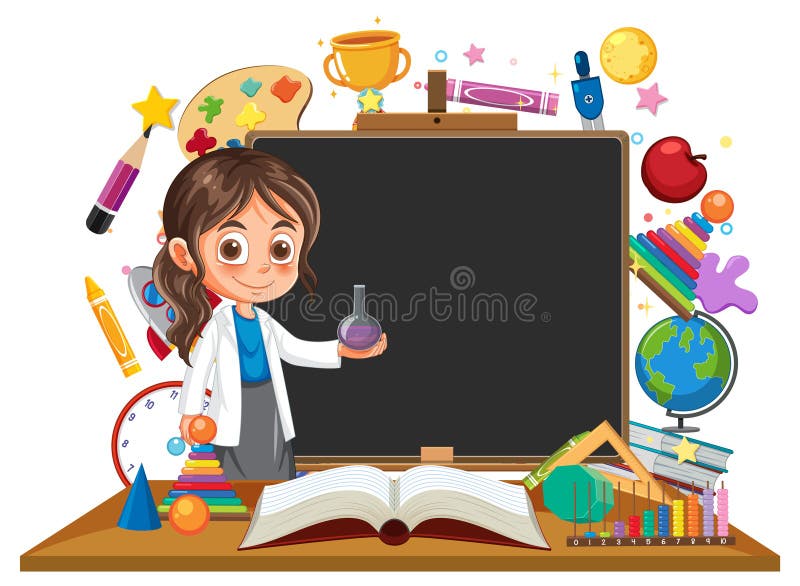 A Teacher with Educational Tools Stock Vector - Illustration of lesson ...
