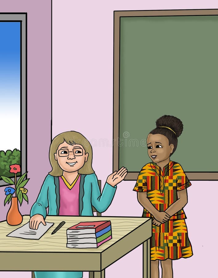 Teacher Talking To Student Clipart