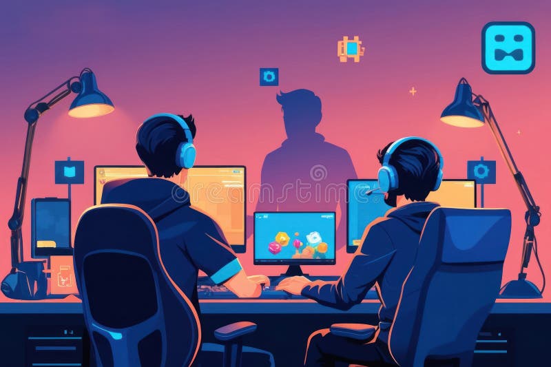 Illustration of a Team of it Developers Working on a Product ...