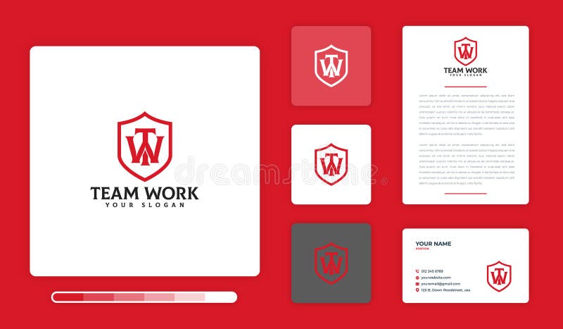 Illustration of Team Work Logo Design Stock Vector - Illustration of ...