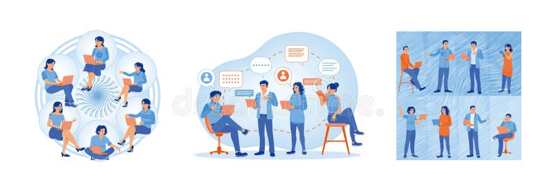 Illustration of Teamwork and Communication in a Collaborative Work ...