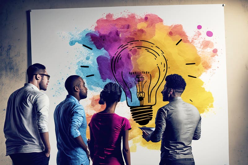 Team develop new ideas stock illustration. Illustration of success ...