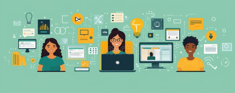 Illustration of Teamwork in an Online Learning Environment with Diverse ...