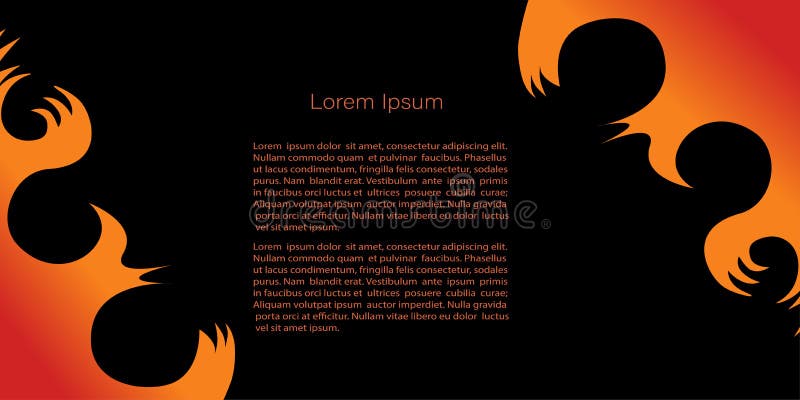 Illustration in the Technique of Gradient, Fire on Black Background ...