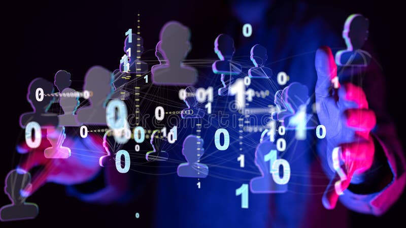 Illustration of Technological Development - a Global Network Connecting ...