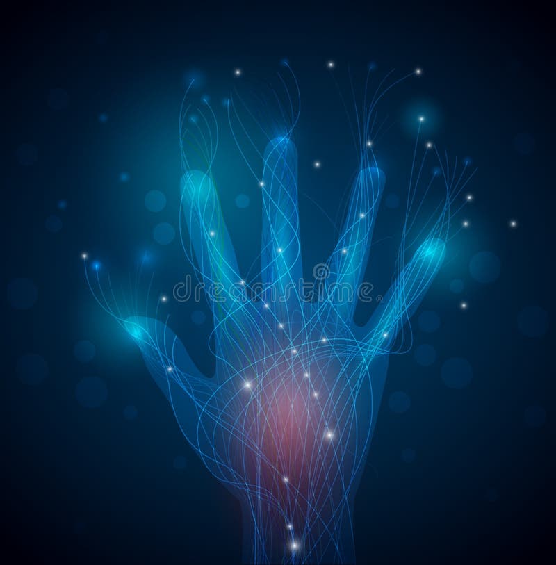 Illustration Technology in Hand Stock Vector - Illustration of chip ...