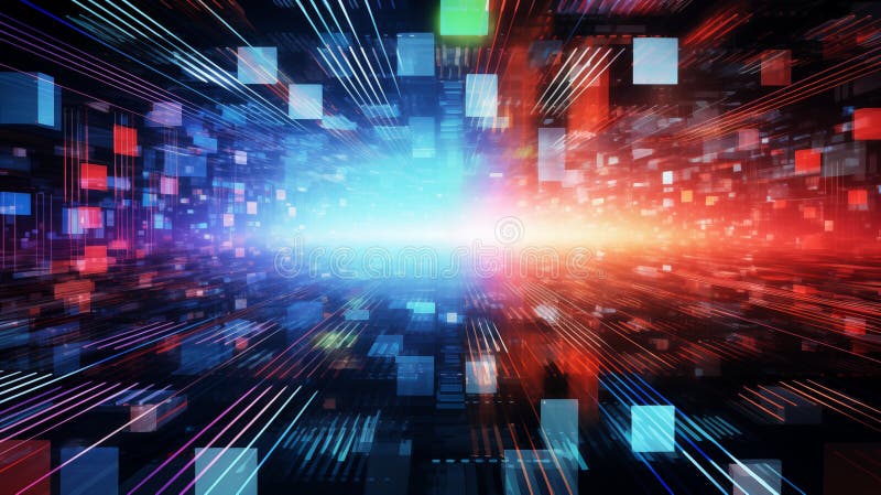 Dynamic Tech Backdrop Showcasing Creative Integration Concepts ...