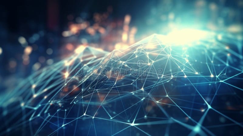 Technology Network Data Connection Stock Illustration - Illustration of ...