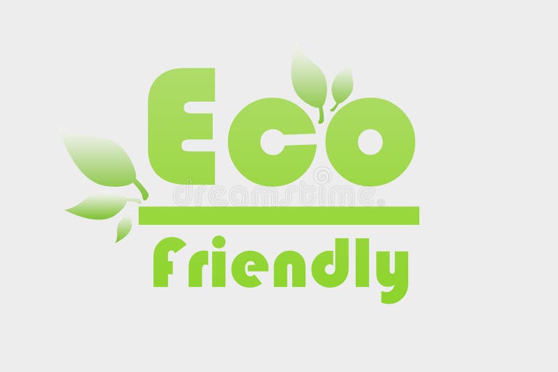 Illustration With The Text Eco Friendly Stock Illustration