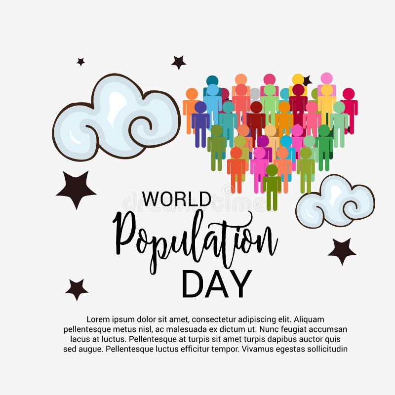 World Population Day. stock illustration. Illustration of design ...