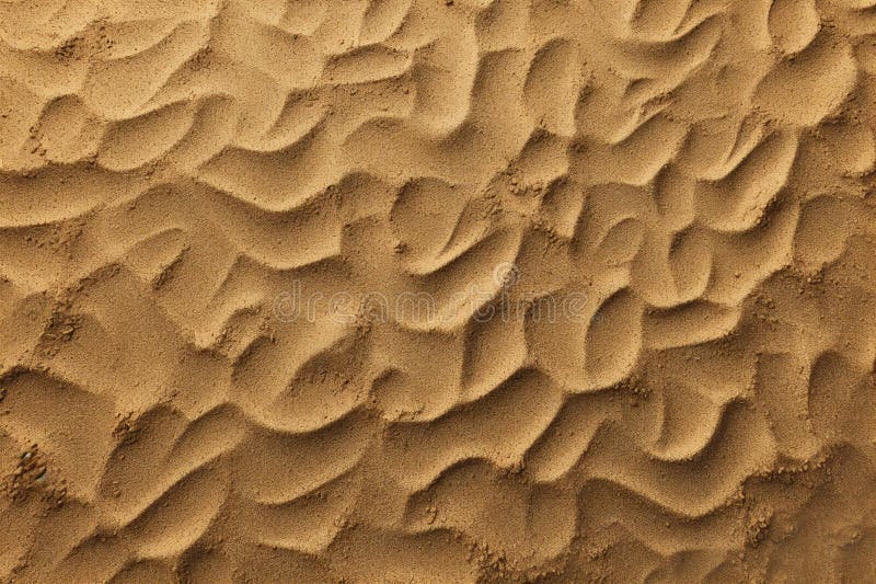 Texture of the Sand Dunes in the Desert, Close-up Stock Illustration ...