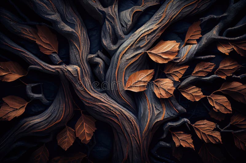 Illustration of the Texture of a Tree with Leaves. Generative Ai Stock ...