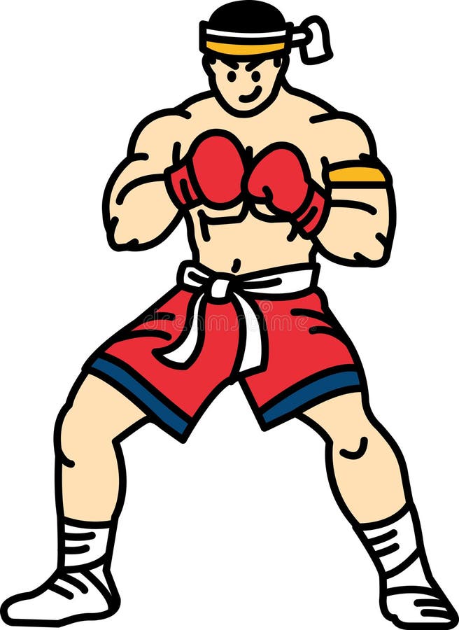 Illustration of a Thai Boxer Stock Illustration - Illustration of thai ...
