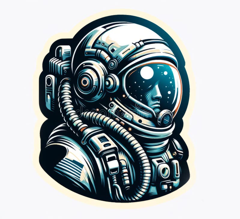 Illustration on Theme, Astronaut in Detailed and Complex Spacesuit ...