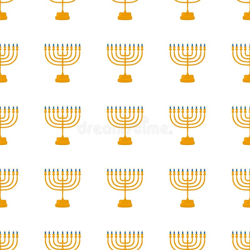 Illustration on Theme Big Colored Pattern Menorah Stock Vector ...