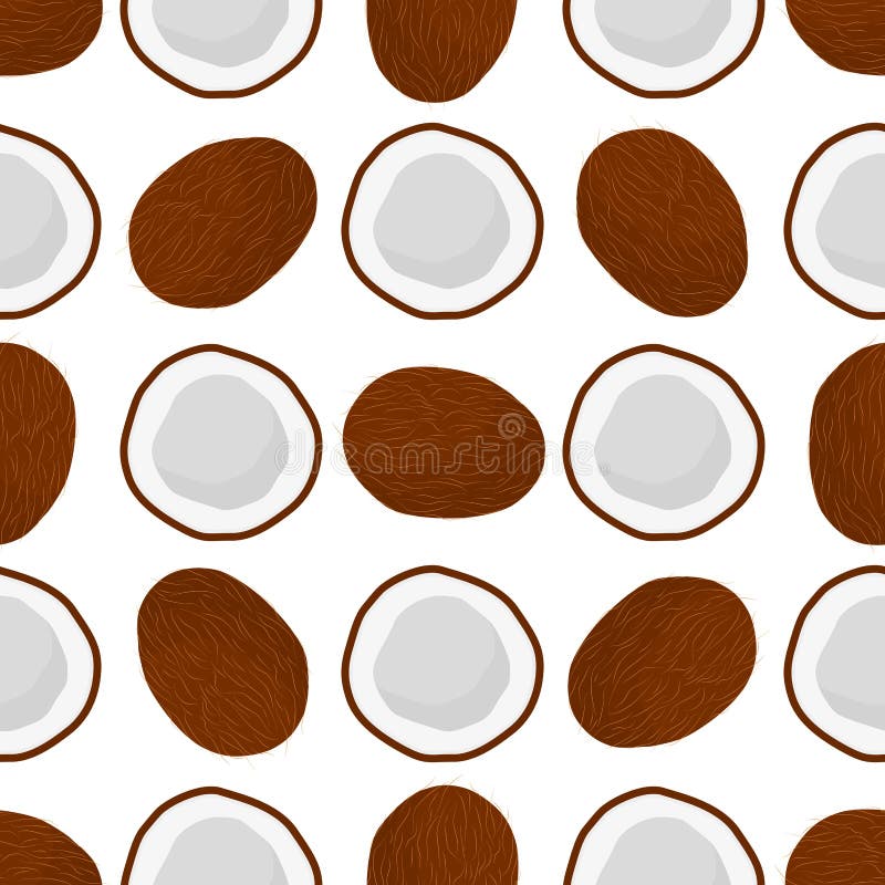 Illustration on Theme Big Colored Seamless Coconut Stock Vector ...