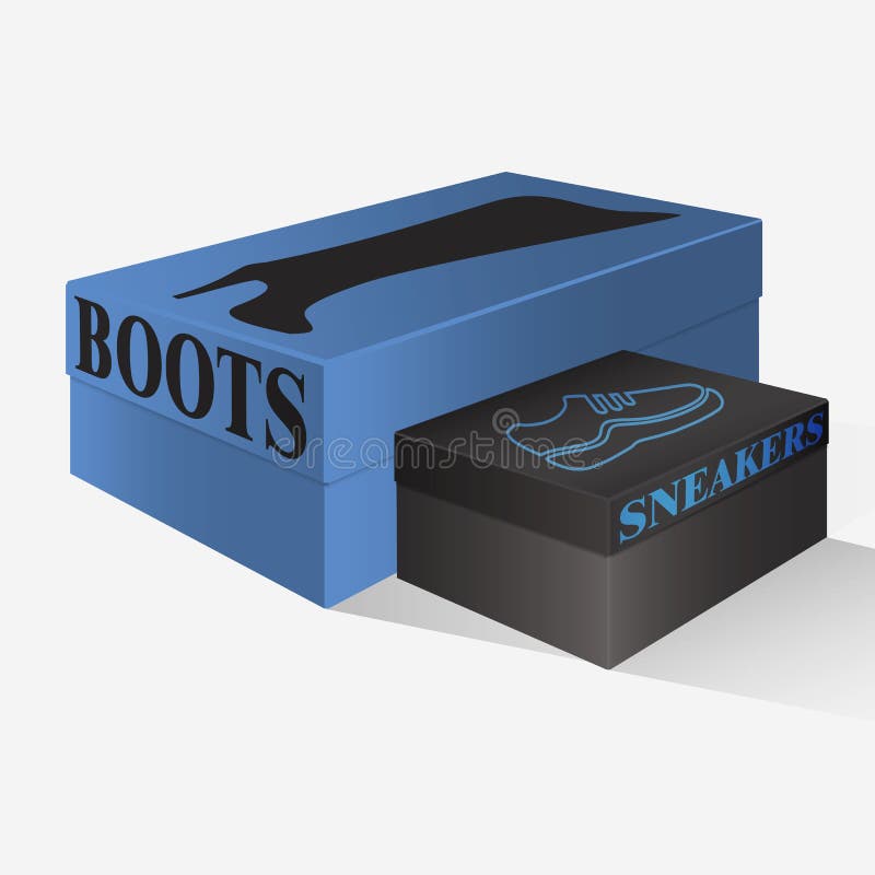 Box for shoes stock vector. Illustration of boutique - 110757576