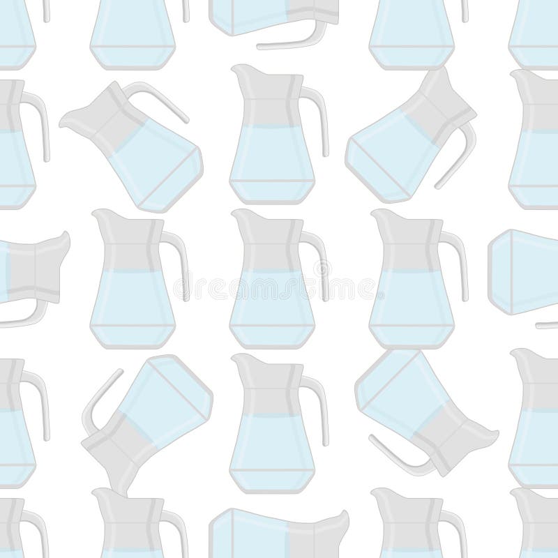 Illustration on Theme Colored Set Identical Types Glass Jugs Stock ...