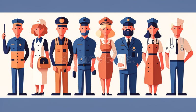Illustration on the Theme of Different Professions, Generative AI ...