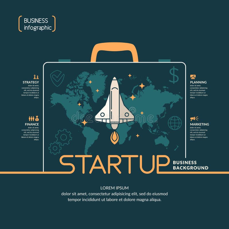 Illustration on the Theme Start Up with Shuttle Stock Vector ...