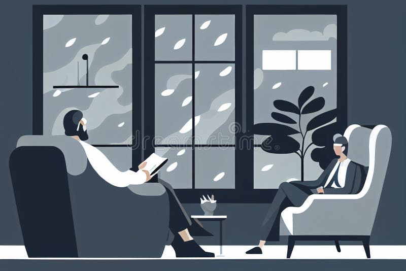Illustration of Therapist Talking To Patient, Generative AI Stock ...