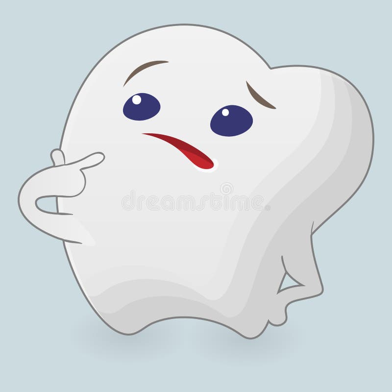 Illustration Of Thinking Tooth Stock Illustration - Illustration of ...
