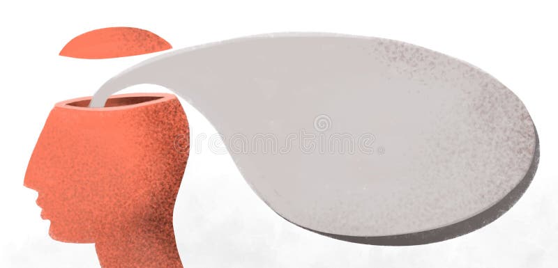 Illustration of the Thought Process. Study of Thoughts, Banner for Text ...