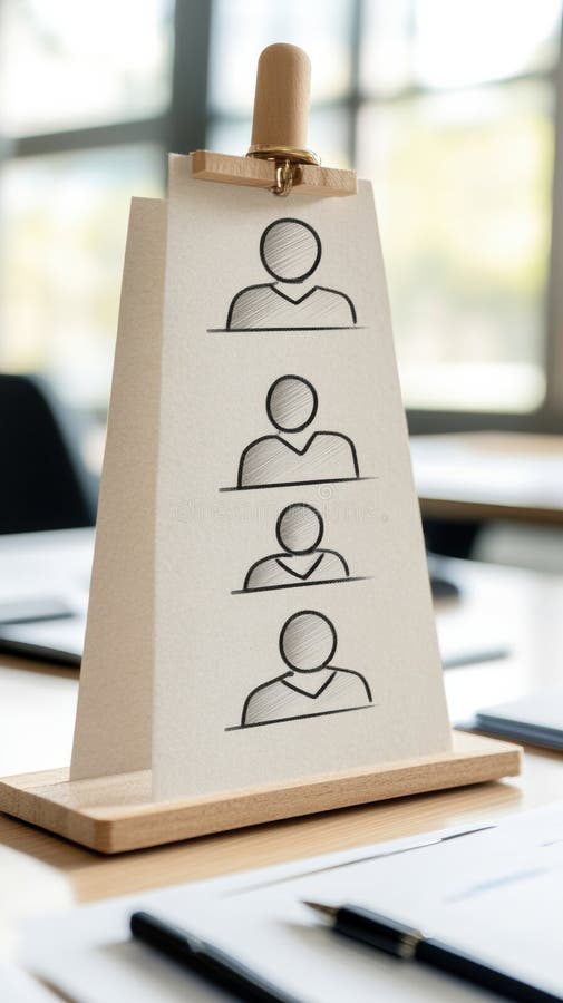 Illustration of Three Abstract Human Figures on a Paper Stand in a ...