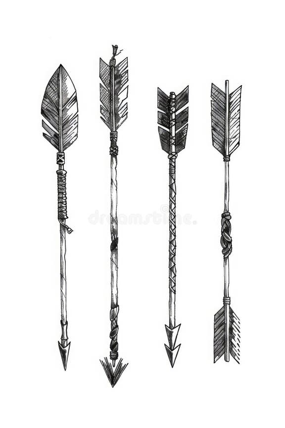 Illustration of Three Arrows in Different Poses. Suitable for Graphic ...