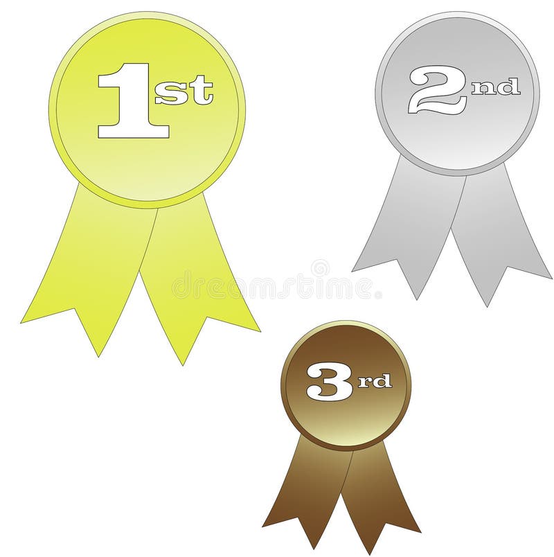 Three Award Ribbons Stock Illustrations – 209 Three Award Ribbons Stock ...