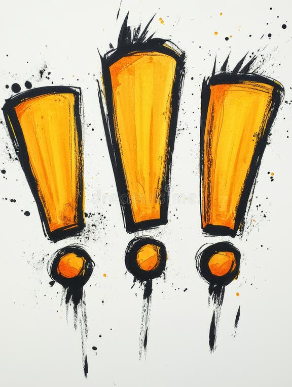 Illustration of Three Bold Exclamation Marks Stock Image - Image of ...
