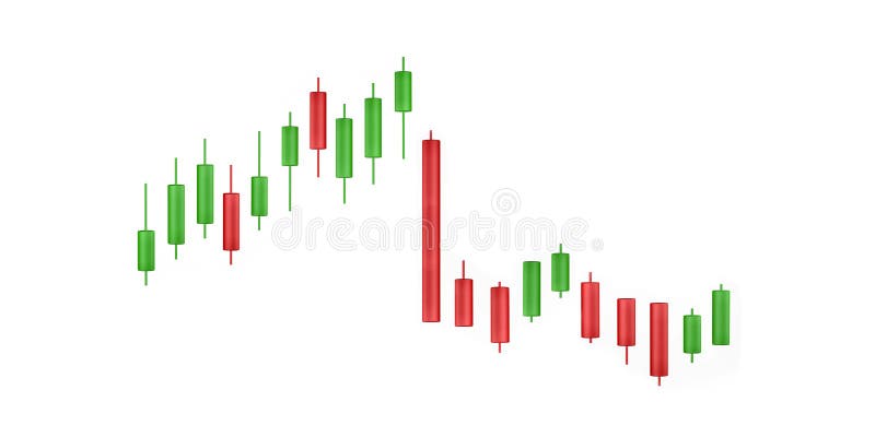 An Illustration of a Three Dimensional Red-green Candlestick Chart on a ...