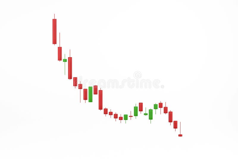 An Illustration of a Three Dimensional Red-green Candlestick Chart on a ...