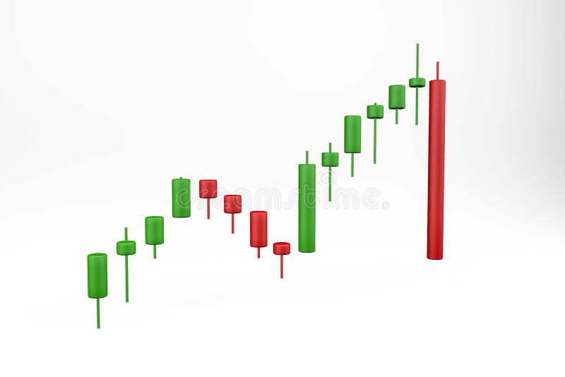 Red and Green Candlestick Chart with Marked Buy and Sell Positions ...