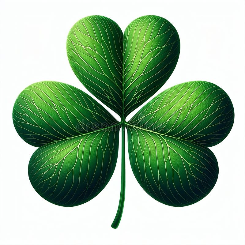 Illustration of a Three Leaf Clover on a White Background Stock ...