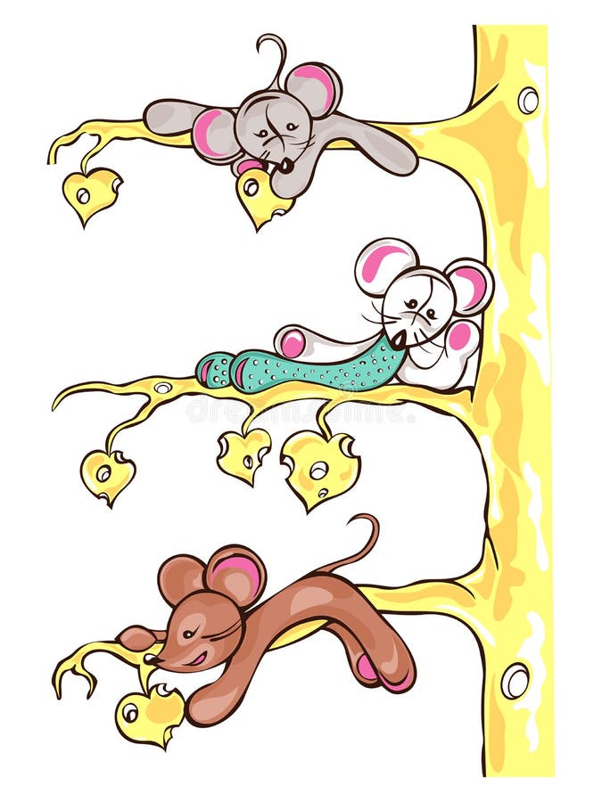 Three mice stock illustration. Illustration of mice, search - 13710081