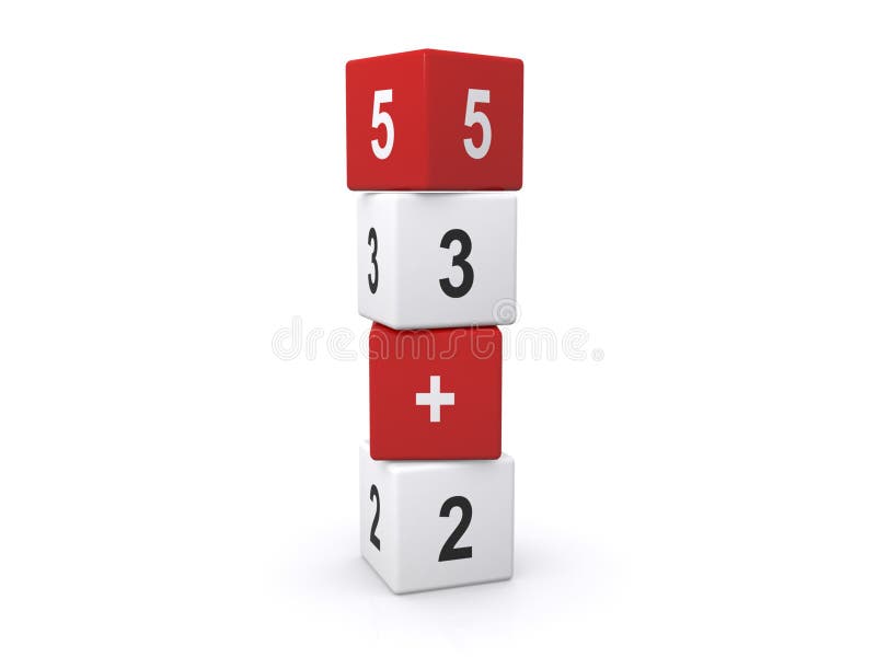 Three plus two stock photo. Image of black, pile, numbers - 30045398