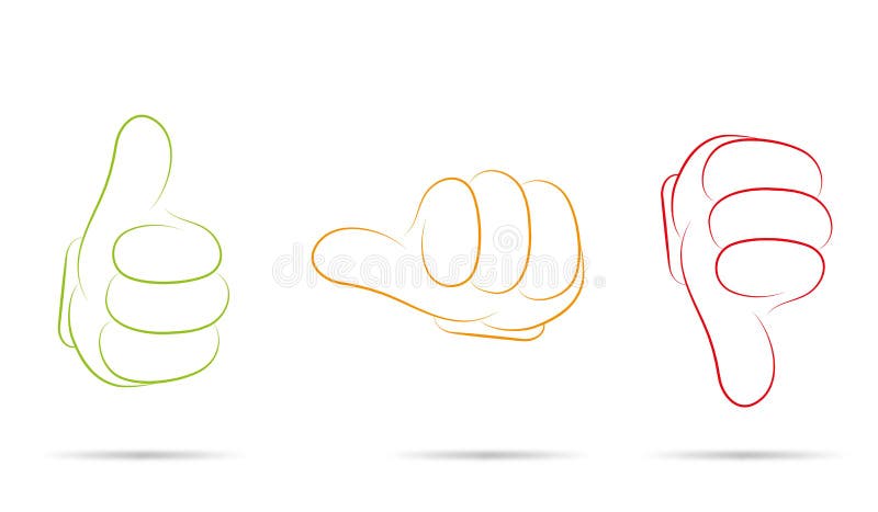 Thumbs up signs stock illustration. Illustration of communication ...