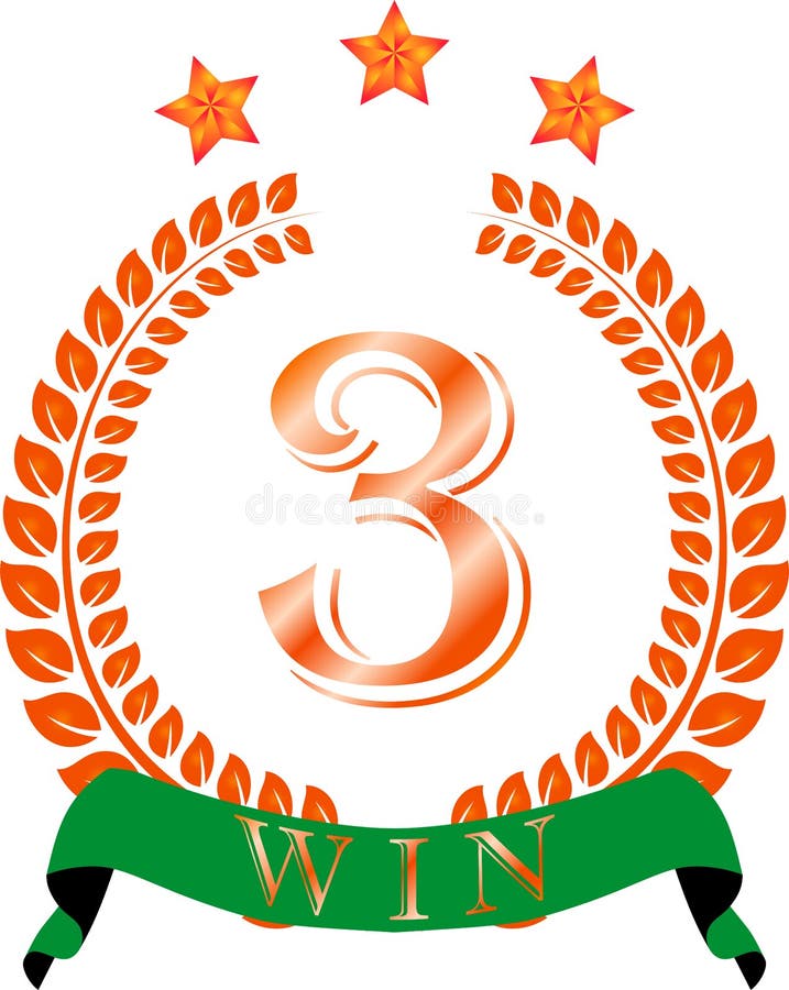 Illustration of a Three-star Copper Laurel To Honor the Third Place ...