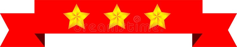 Illustration of a Three Star Red Title Ribbon Stock Vector ...