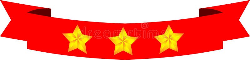 Illustration of a Three Star Red Title Ribbon Stock Vector ...