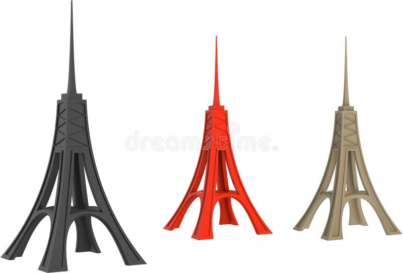 Illustration of the Three Towers Stock Illustration - Illustration of ...