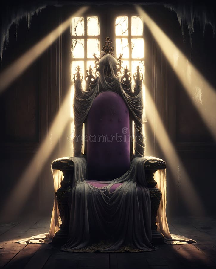 Illustration of Throne Hall with Light Shine Over Throne Stock ...