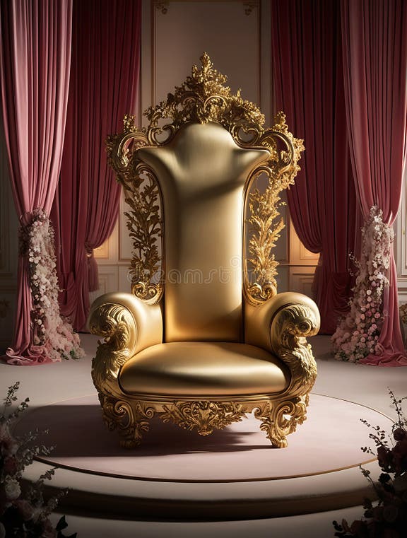 Illustration of Throne Hall with Light Shine Over Throne Stock ...