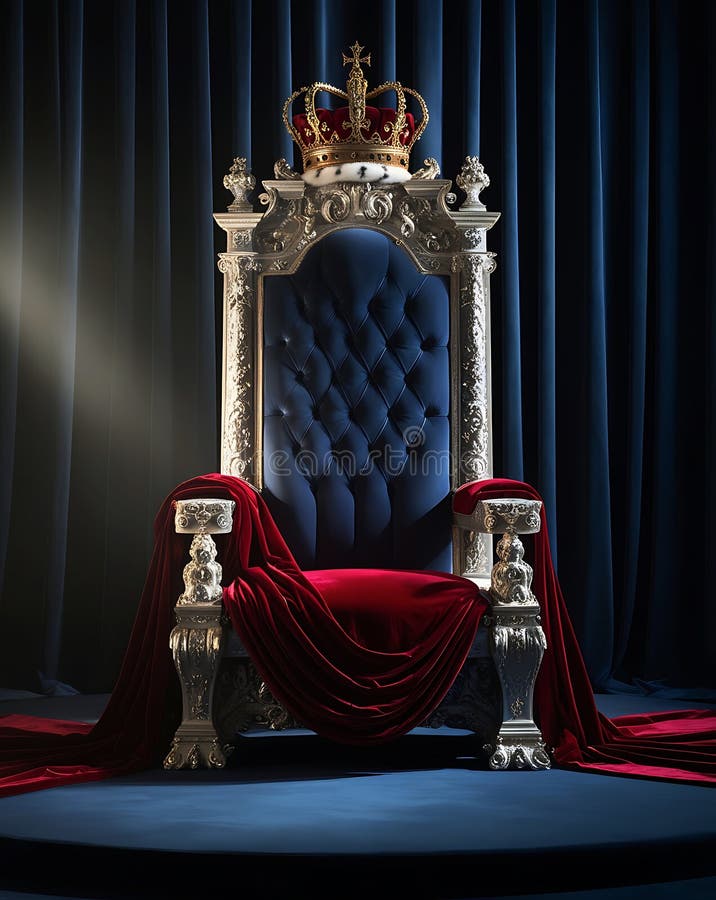 Illustration of Throne Hall with Light Shine Over Throne Stock ...